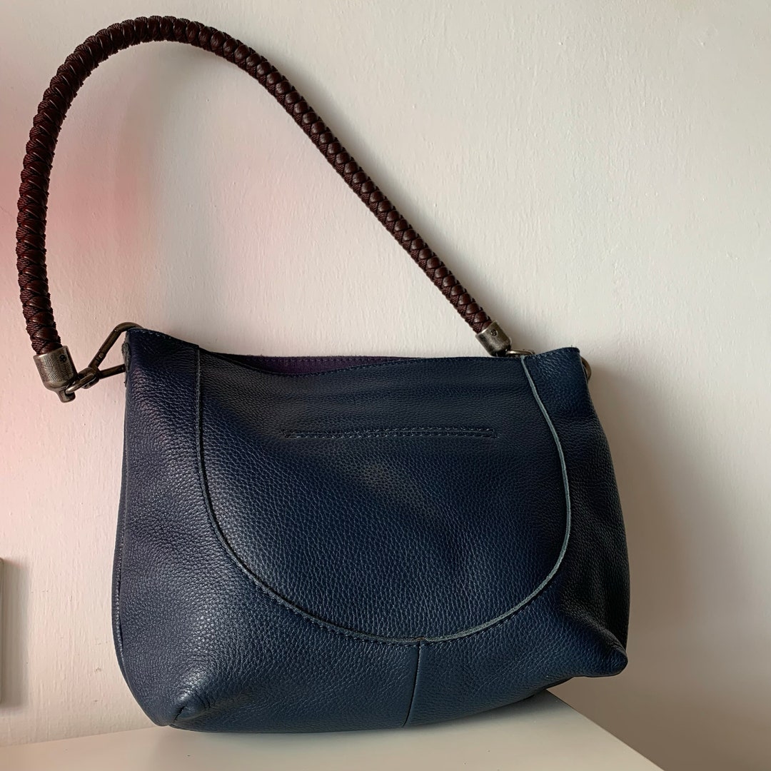 The Sak Bag,the Sak Purse , Leather Tote Bag, Vintage Blue Brown ...