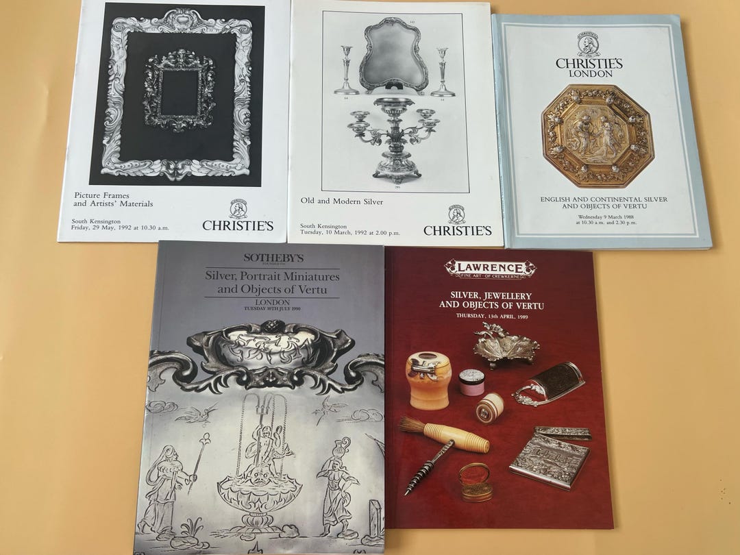 Set of 6 Auction Catalogs – Silver, Objects of Vertu, Frames – Christie ...