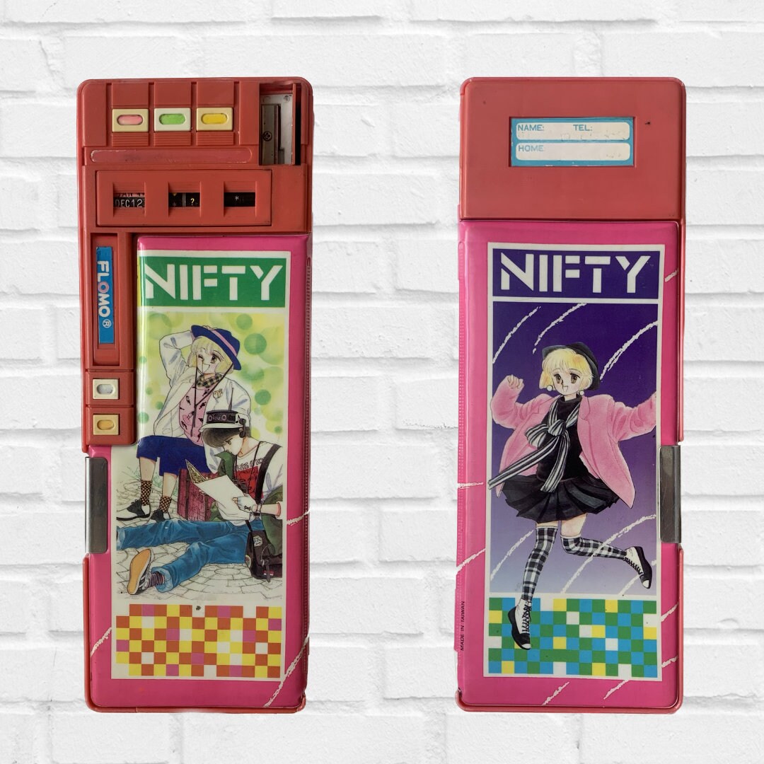 Vintage Pencil Case Magnetic POP-UP Nifty Flomo Kf-g735-kawaii 1980s ...