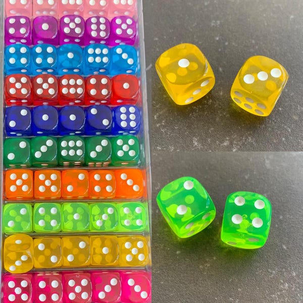 Neon Dice - Etsy