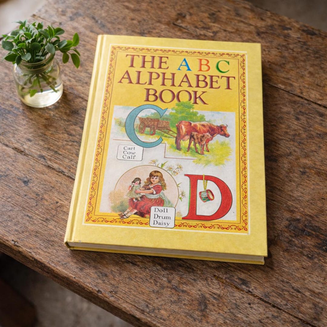 Vintage ABC Alphabet Book | 1988 Illustrated Hardcover - Etsy