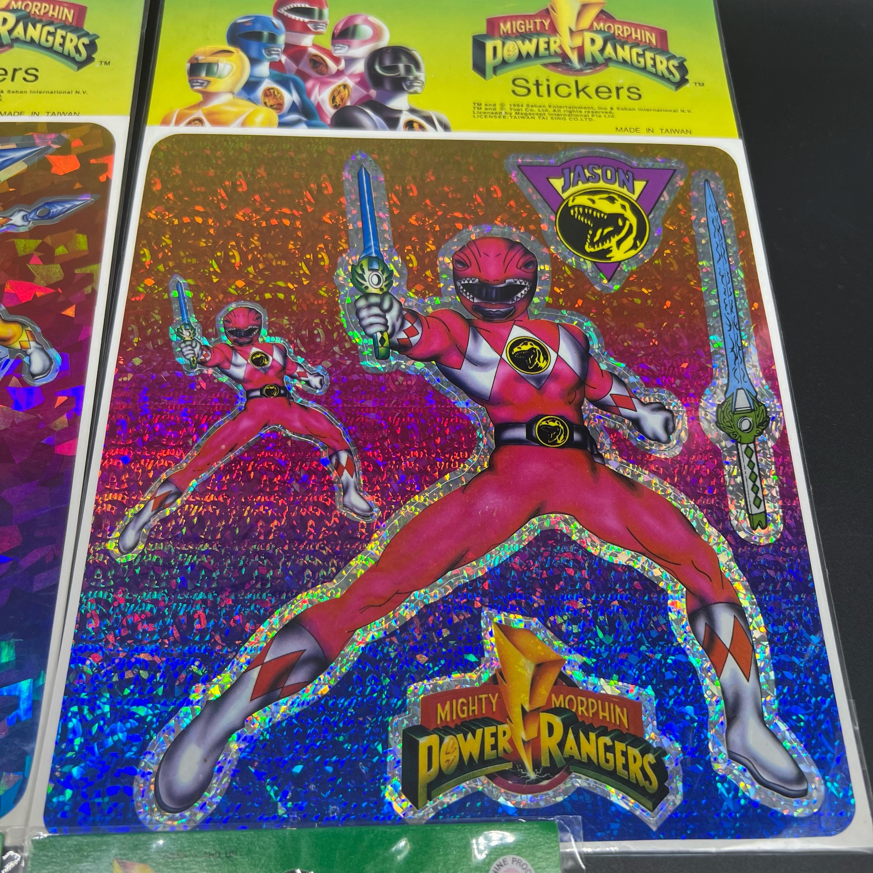 Vintage 1994 Power Rangers Holographic Stickers | Sealed MMPR Saban ...