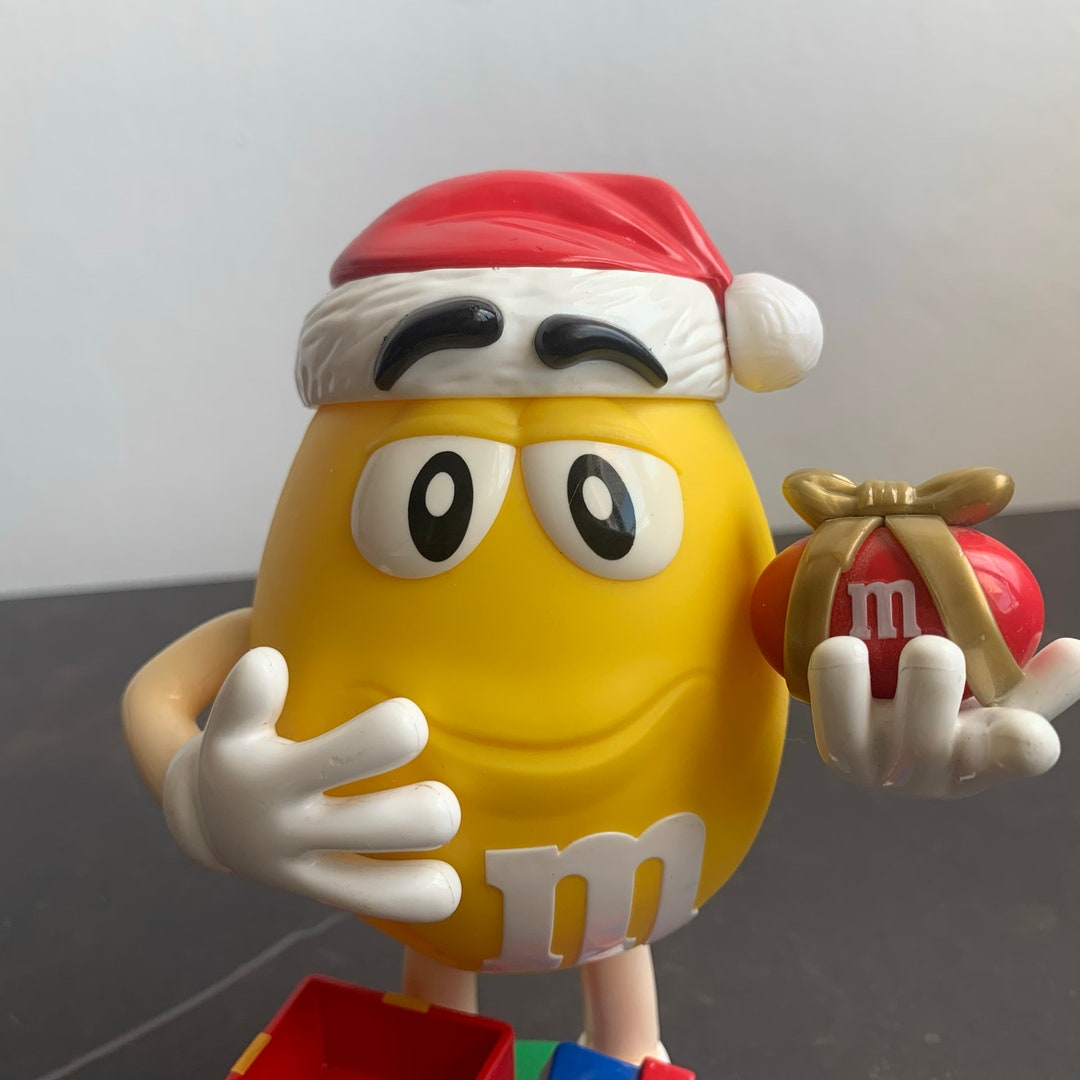 M&ms Sweet Candy/chocolate Dispenser Yellow santa Working RARE - Etsy