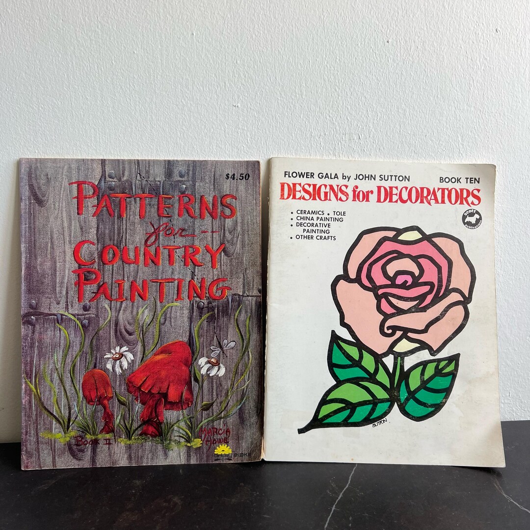 Vintage Painting Pattern Books | Country and Floral Designs (1980s) - Etsy