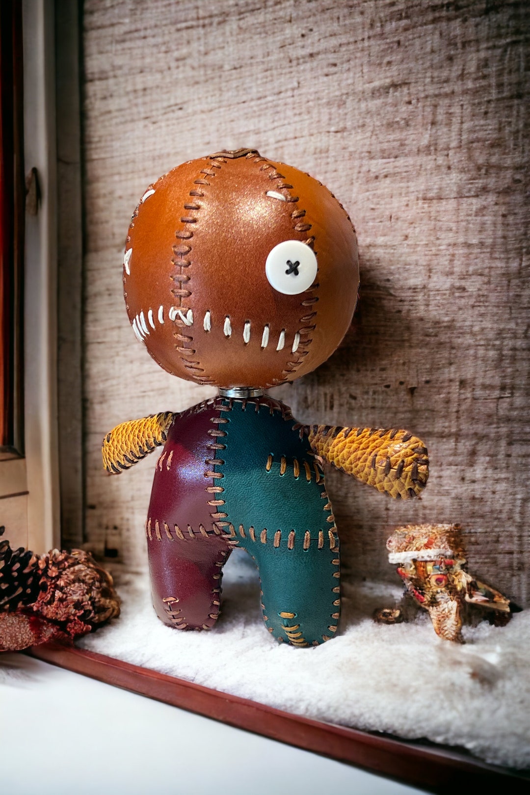 Handmade Voodoo Doll, Genuine Leather Voodoo Doll, 2 Sided Leather Doll ...