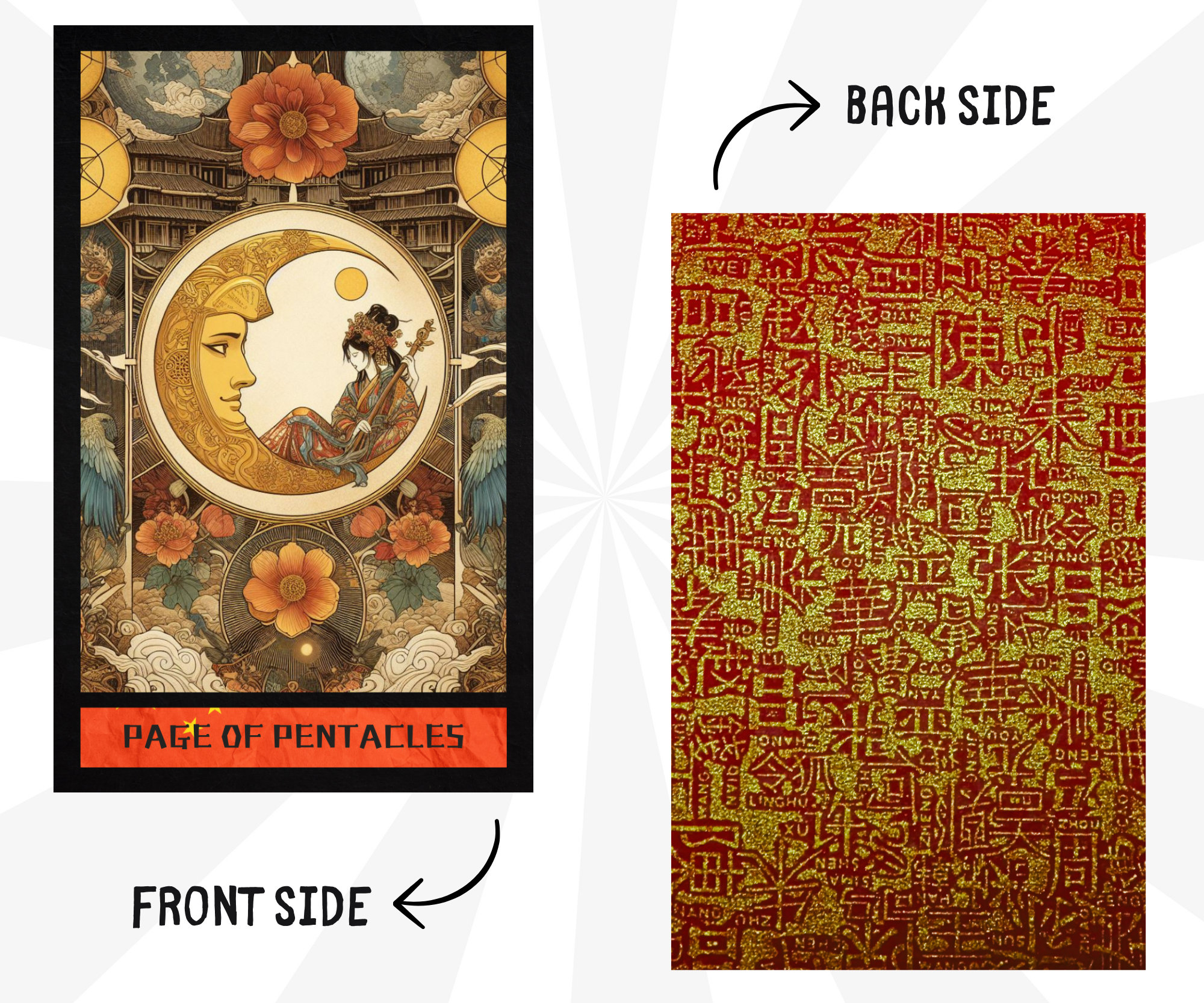 78 Chinese Tarot Cards: Asia Inspired Printable Deck (digital Download ...