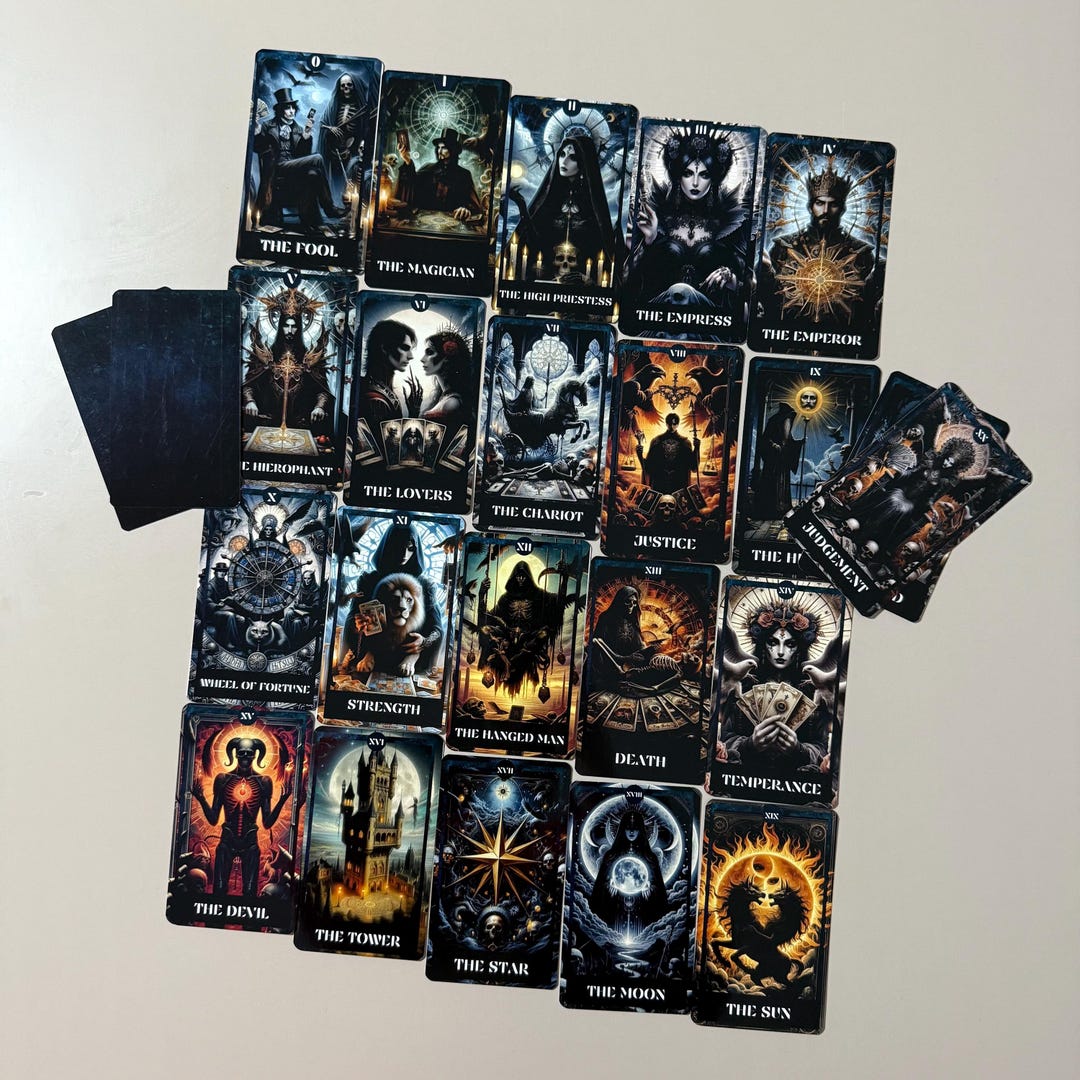 Gothic Tarot Card, Dark Tarot Card and Tarot Box, 78 Mystical Tarot ...