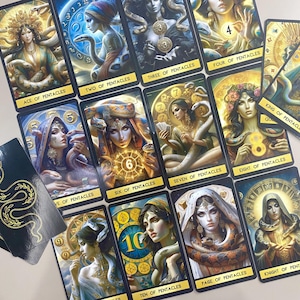 Snake Tarot Card Deck: 78 Spiritual Cards With Gold Box - Etsy
