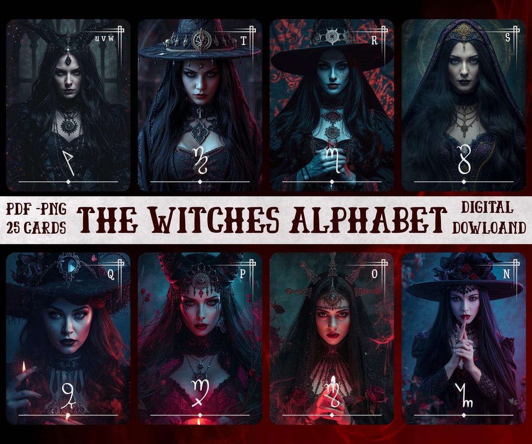 Witchcraft Alphabet Divination Deck – Magical Witchy Oracle Cards ...