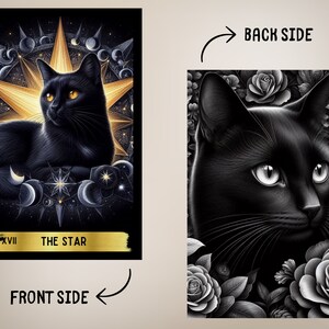 78 Black Cat Theme Digital Tarot Cards - Printable Tarot Deck - Digital ...