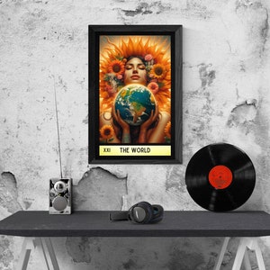 78 Sun Flower Theme Digital Tarot Cards - Printable Tarot Deck ...