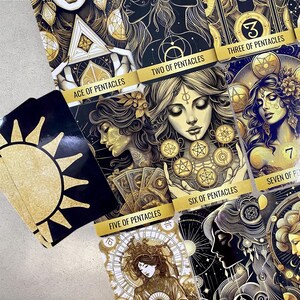 Gold Tarot Card, Art Tarot Card and Tarot Box, 78 Tarot Card Deck - Etsy