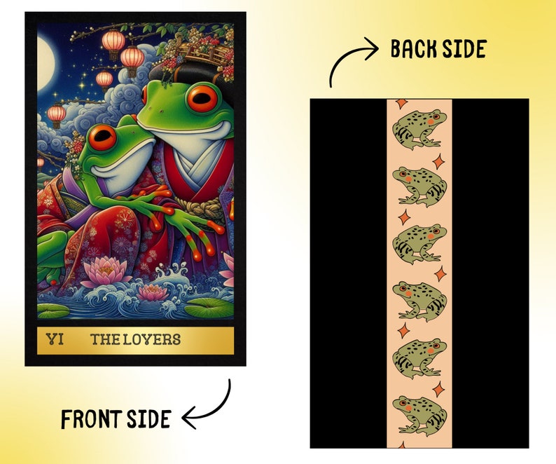 78 Frog Theme Digital Tarot Cards Printable Tarot Deck Matsumato Hoji Tarot Printable Oracle - Etsy