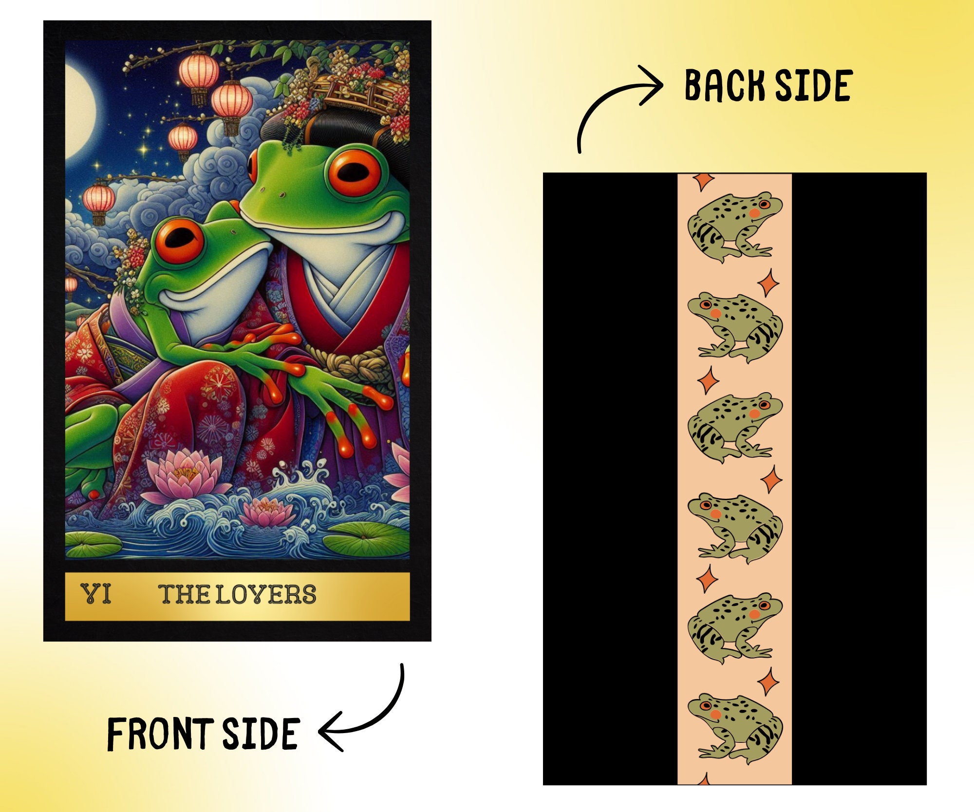 78 Frog Theme Digital Tarot Cards Printable Tarot Deck Matsumato Hoji ...