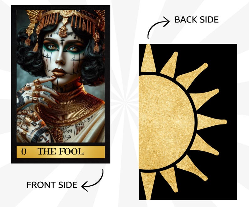 78 Cleopatra Tarot Cards: Printable Oracle Deck (digital Download) - Etsy