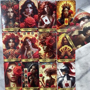 Red Rose Tarot Card, Flowers Tarot Card and Tarot Box, 78 Tarot Card ...