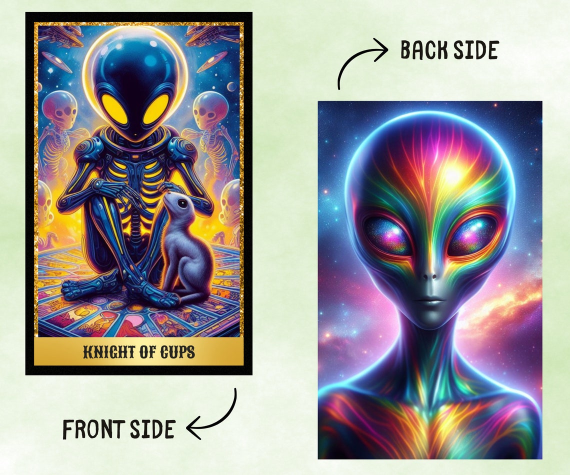 78 Alien Digital Tarot Cards Printable Tarot Deck Digital Cards Deck ...