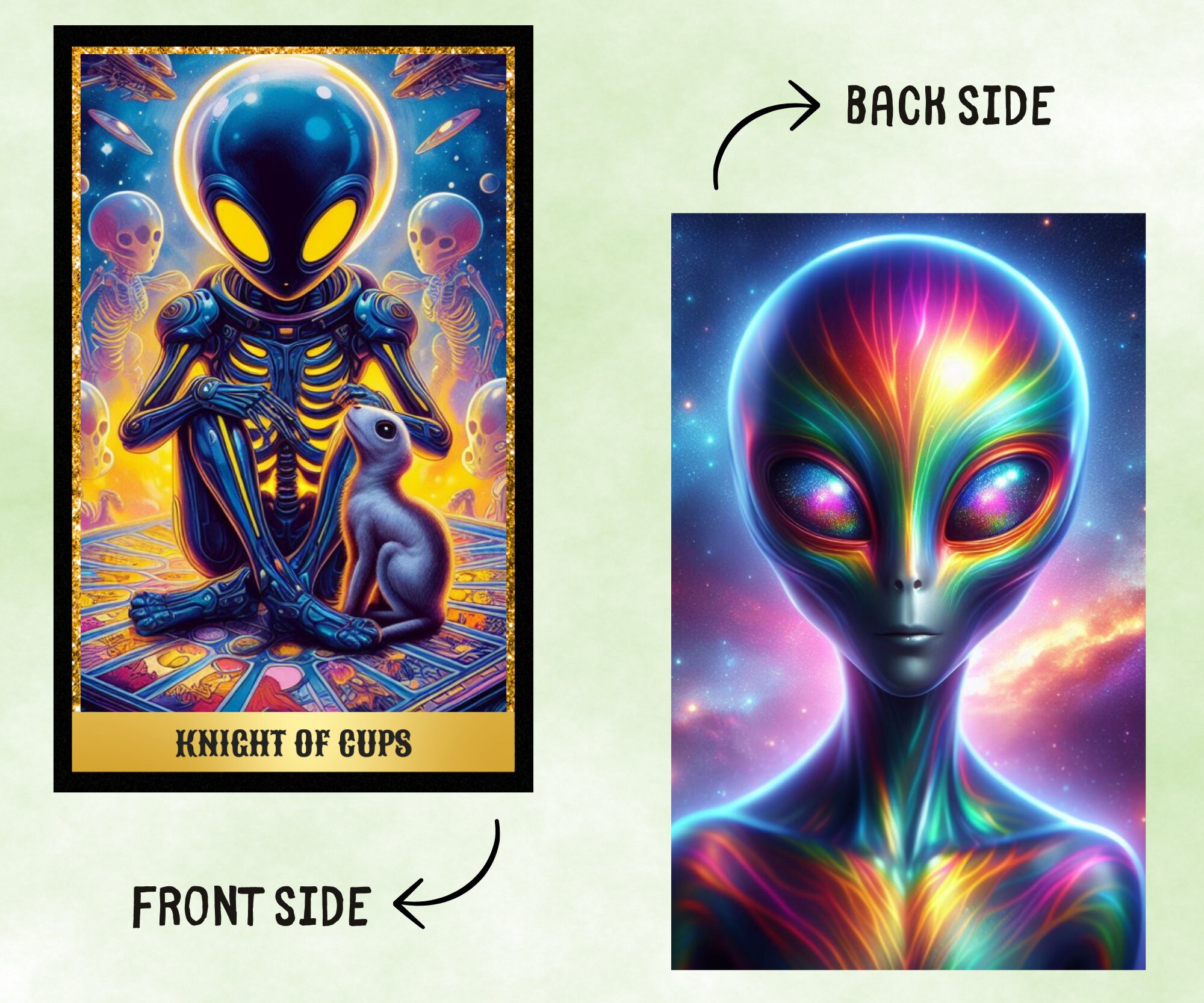 78 Alien Digital Tarot Cards Printable Tarot Deck Digital Cards Deck ...