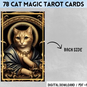 78 Cat Magic Tarot Cards: Printable Deck (digital Download) - Etsy