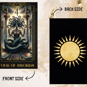 78 Medusa Theme Tarot Cards: Printable Oracle Deck (digital Download ...
