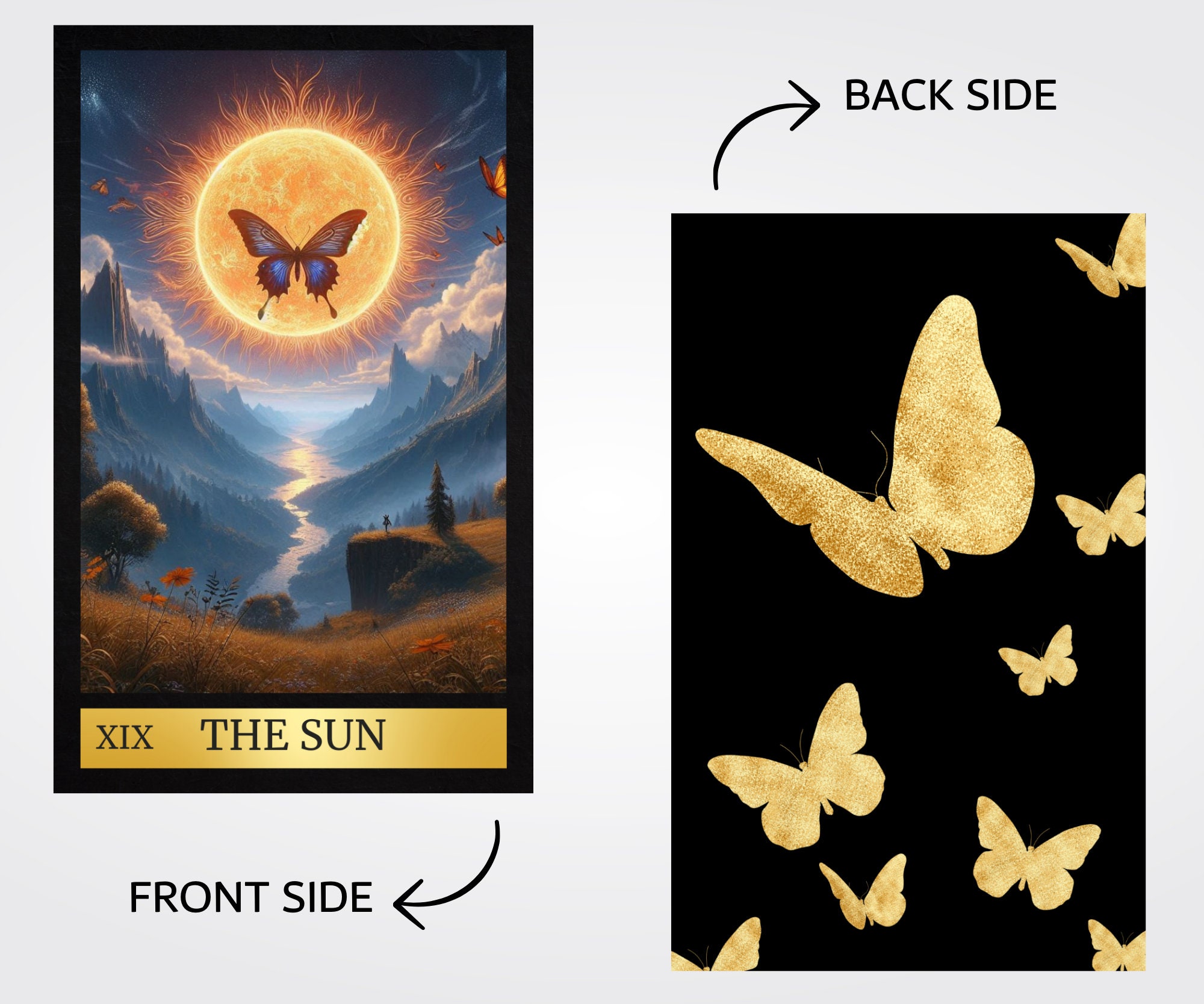 78 Butterfly Theme Tarot Cards: Printable PNG Deck (digital Download ...