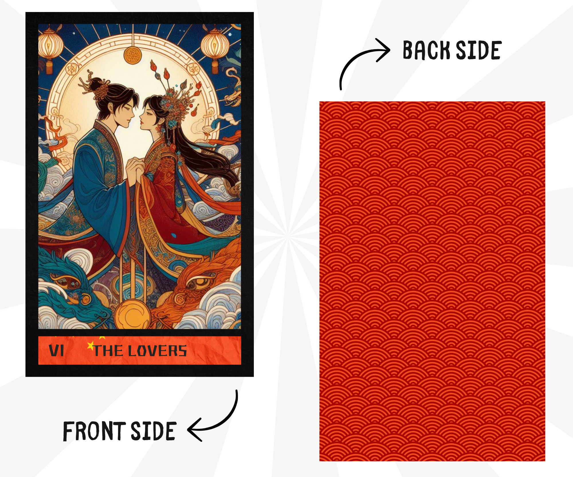 78 Chinese Tarot Cards: Asia Inspired Printable Deck (digital Download ...