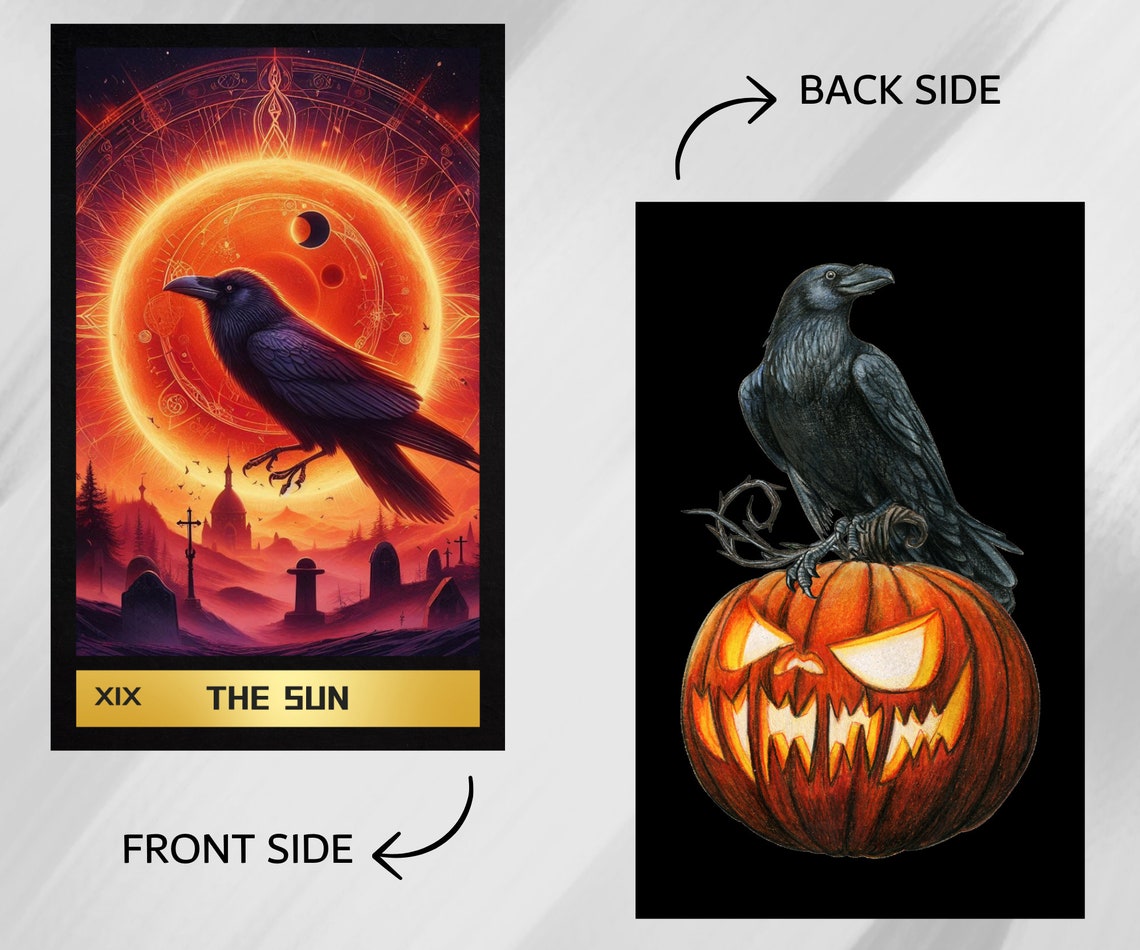 78 Raven Digital Tarot Cards: Printable Oracle Deck (PNG) - Etsy