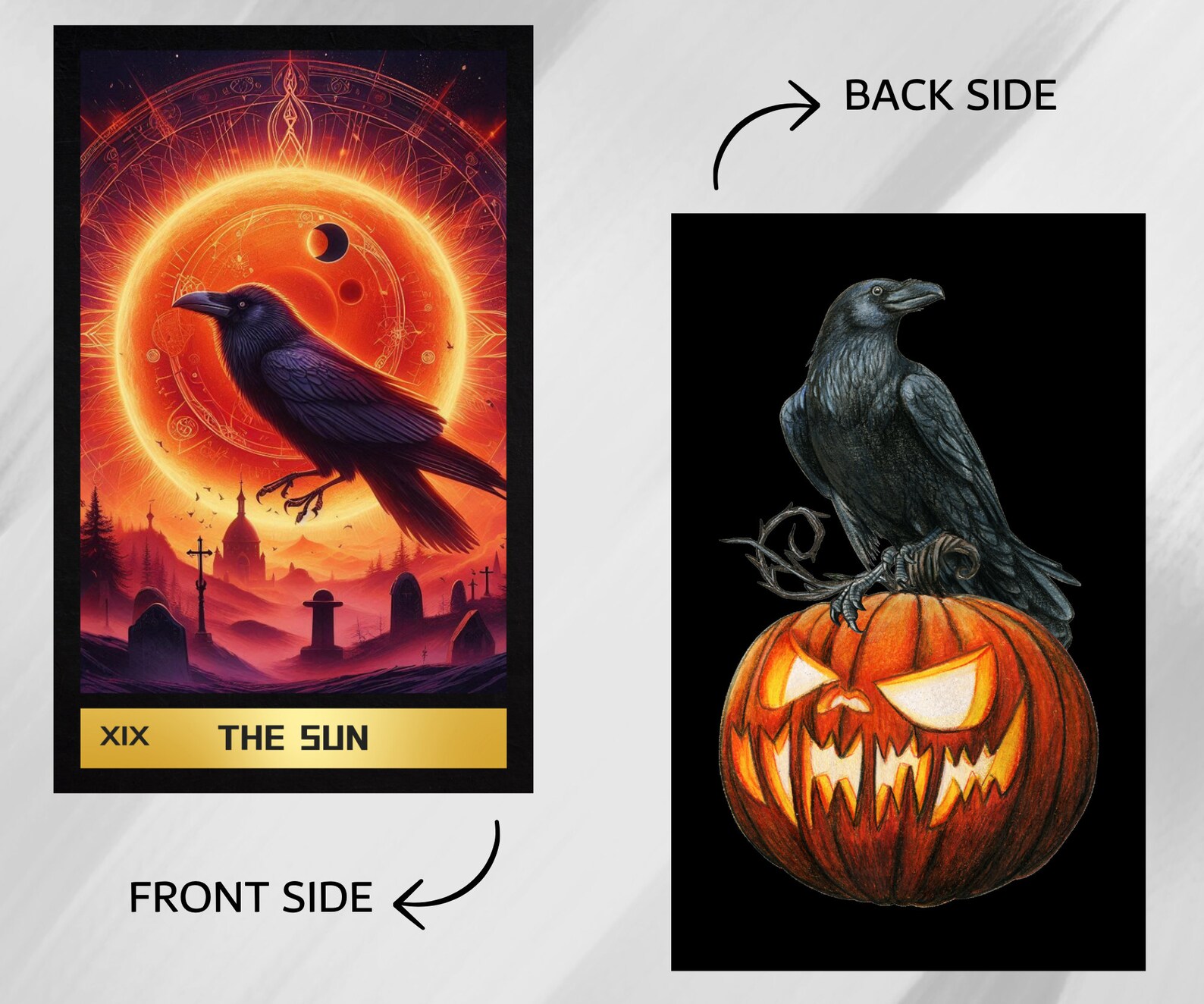 78 Raven Digital Tarot Cards: Printable Oracle Deck (PNG) - Etsy