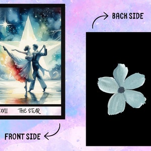 78 Watercolor Dance Theme Digital Tarot Cards - Printable Tarot Deck ...