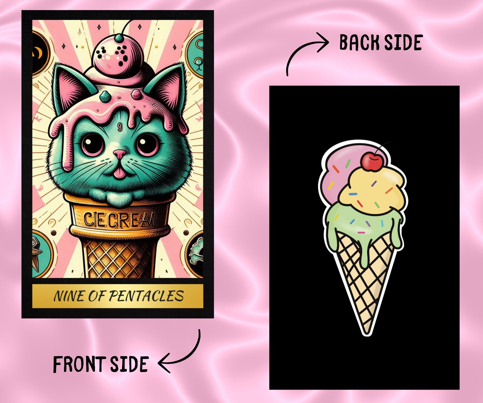 Ice Cream Theme Tarot Cards: 78 Card Digital Deck (PNG) - Etsy