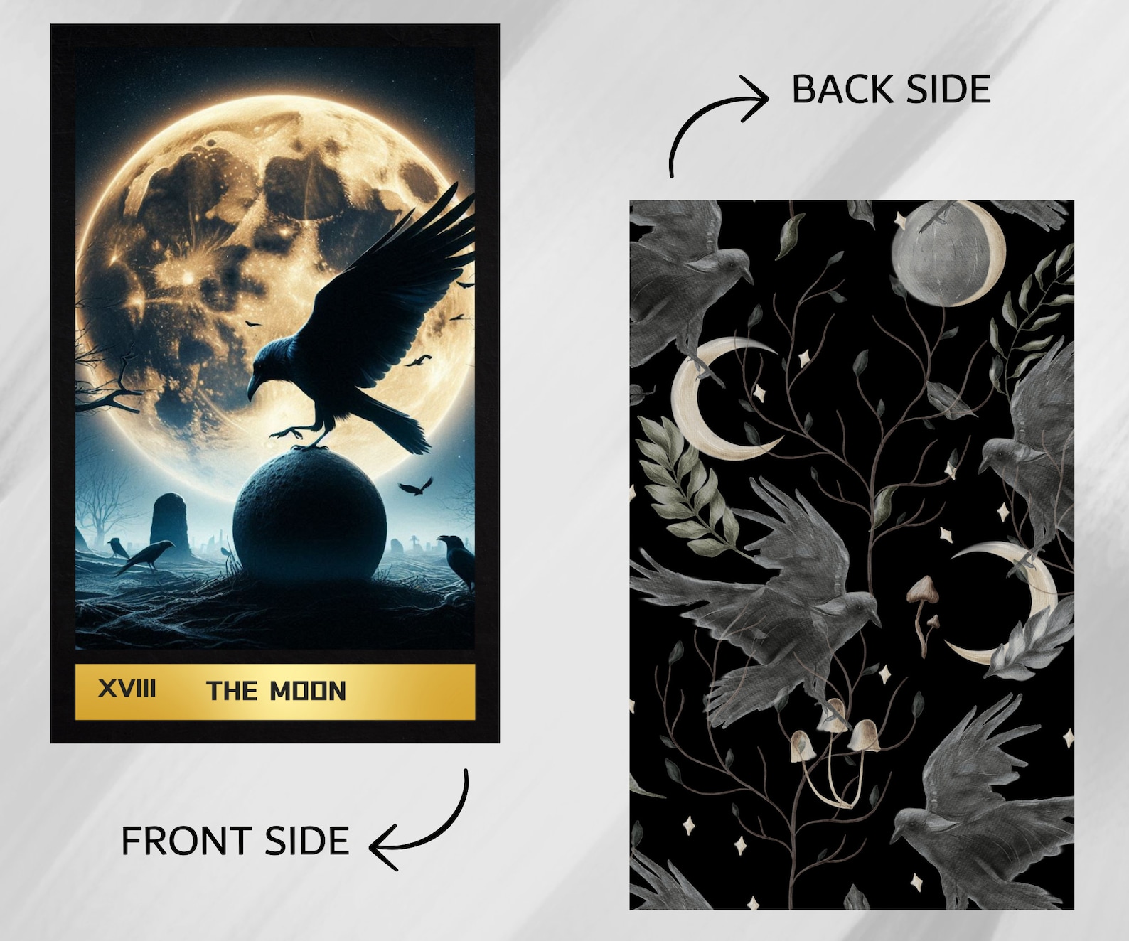 78 Raven Digital Tarot Cards: Printable Oracle Deck (PNG) - Etsy