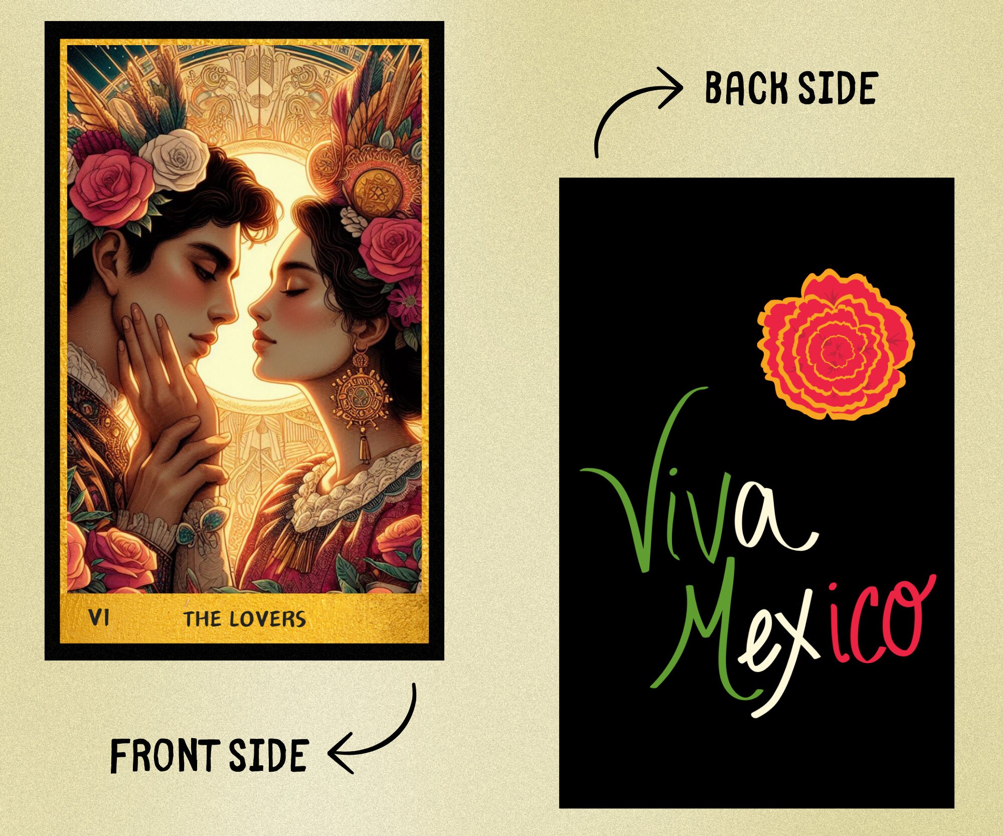78 Mexican Theme Tarot Cards: Printable Oracle Deck (digital Download ...