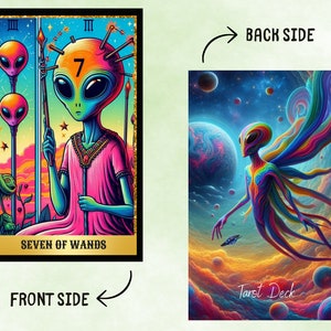 78 Alien Digital Tarot Cards - Printable Tarot Deck - Digital Cards ...