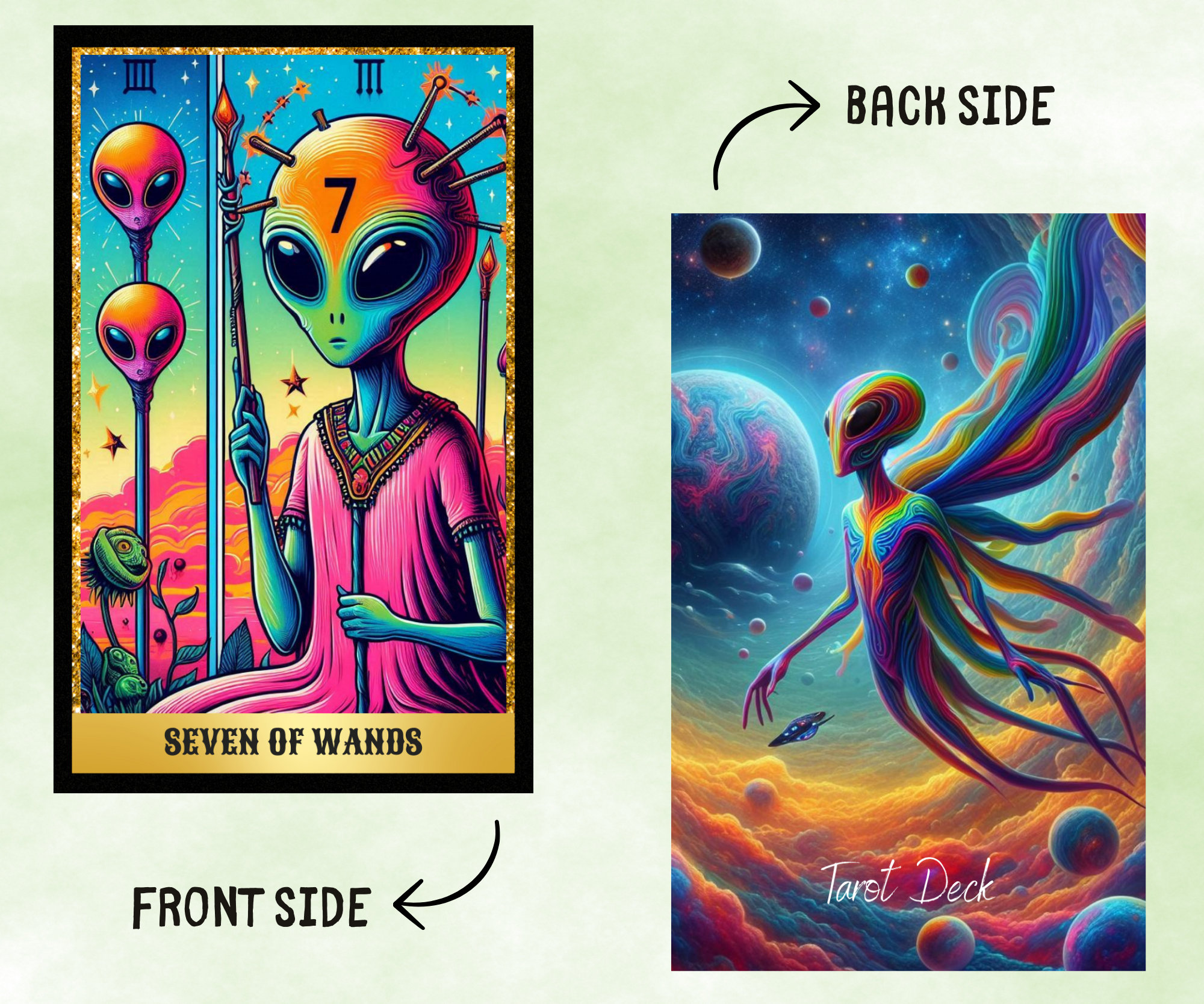 78 Alien Digital Tarot Cards Printable Tarot Deck Digital Cards Deck ...