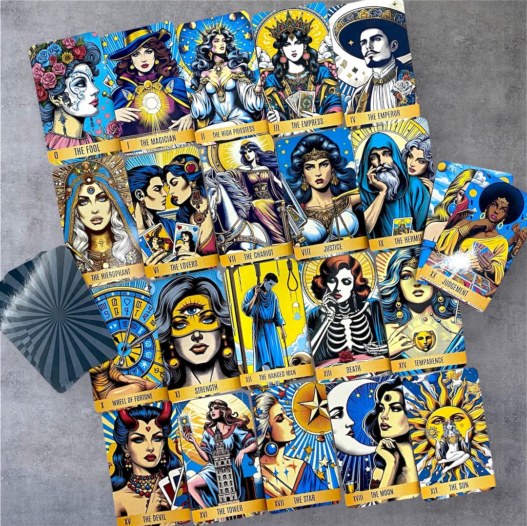 Pop Art Tarot Card Deck: Retro Colorful Art, 78 Cards - Etsy