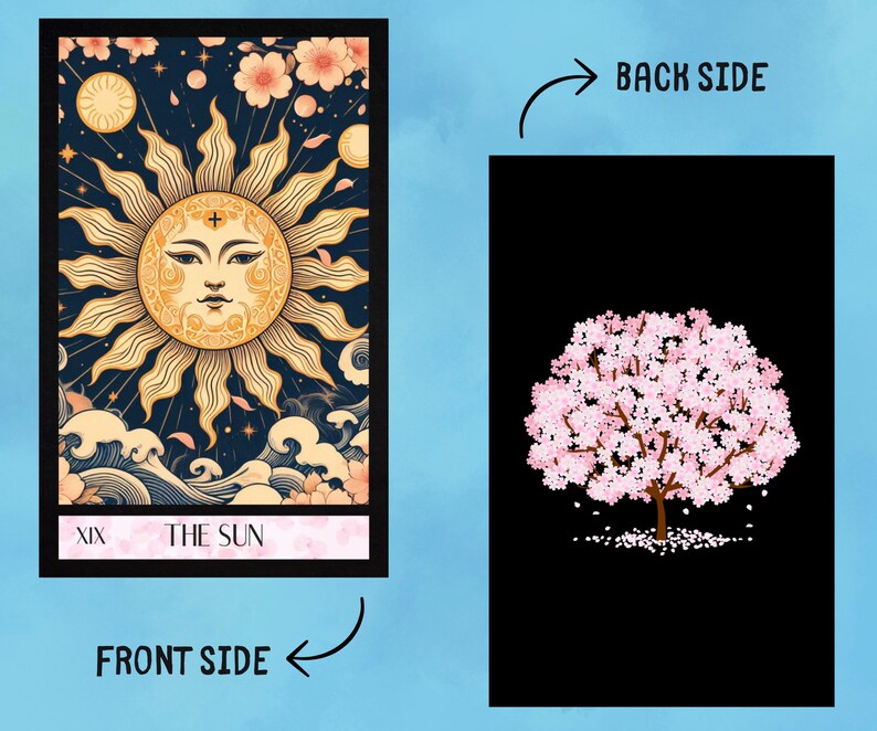 78 Sakura Japanese Digital Tarot Cards Printable Tarot Deck Digital Cards Deck Printable Oracle ...