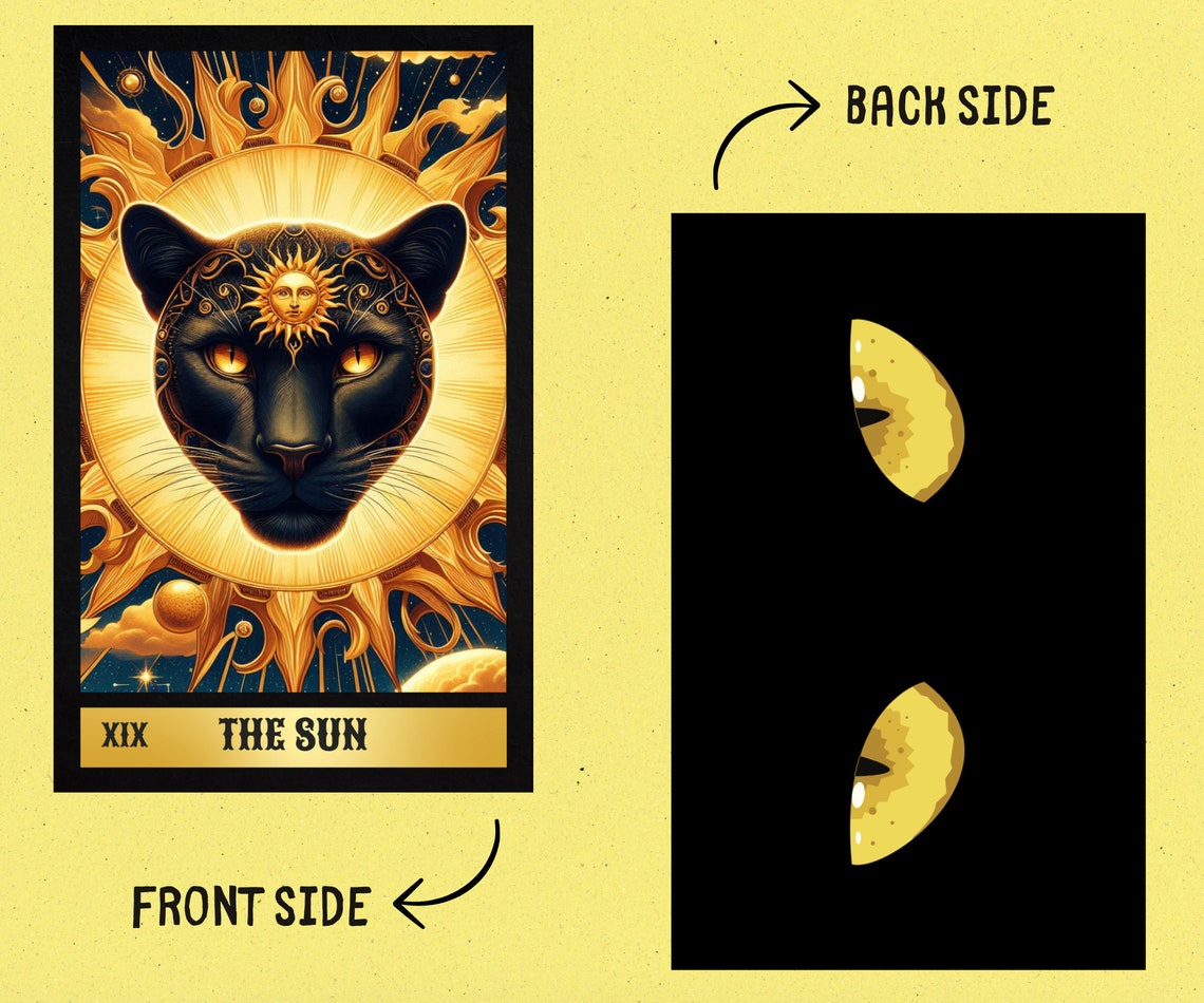 Panther Magic Tarot Cards: 78 Card Printable Deck (digital Download) - Etsy