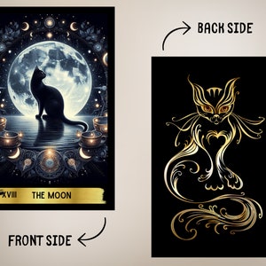 78 Black Cat Theme Digital Tarot Cards - Printable Tarot Deck - Digital ...