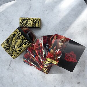 Red Rose Tarot Card, Flowers Tarot Card and Tarot Box, 78 Tarot Card ...