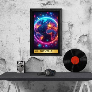 78 Neon Theme Digital Tarot Cards - Printable Tarot Deck - Digital ...