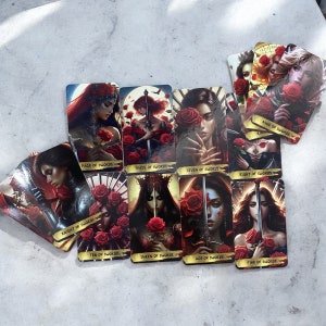Red Rose Tarot Card, Flowers Tarot Card and Tarot Box, 78 Tarot Card ...