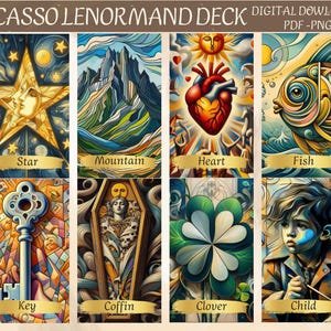 Picasso Lenormand Deck: 36 Printable Art Oracle Cards (digital Download ...