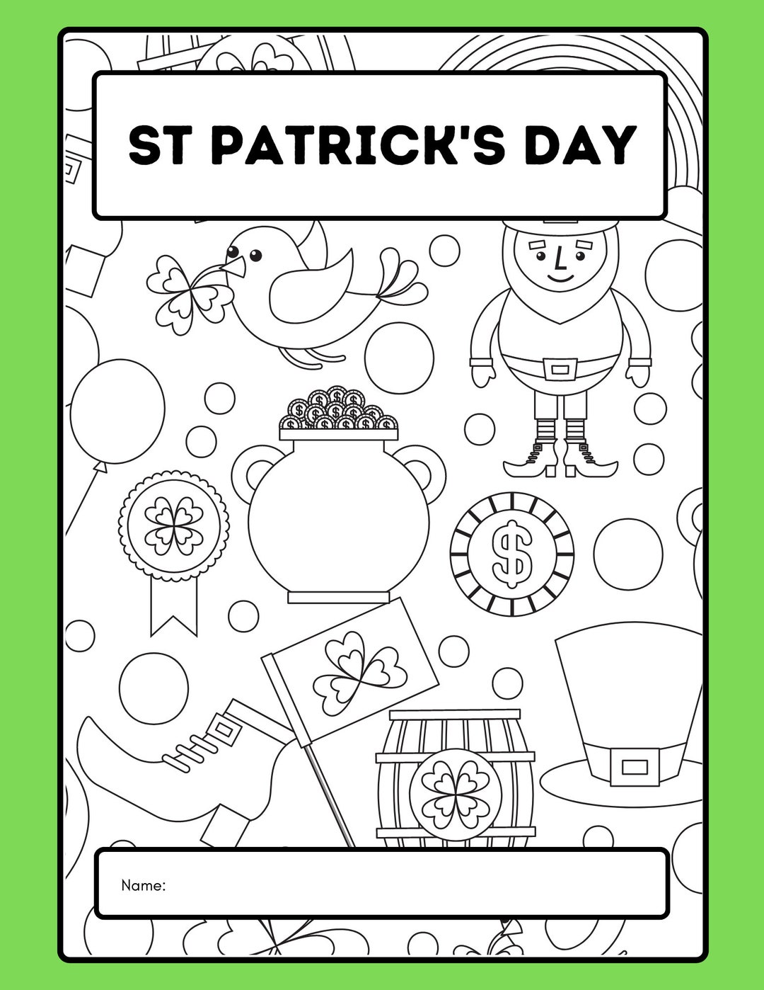 Fun Printable Download Kids Activity Workbook for St. Patrick's Day ...