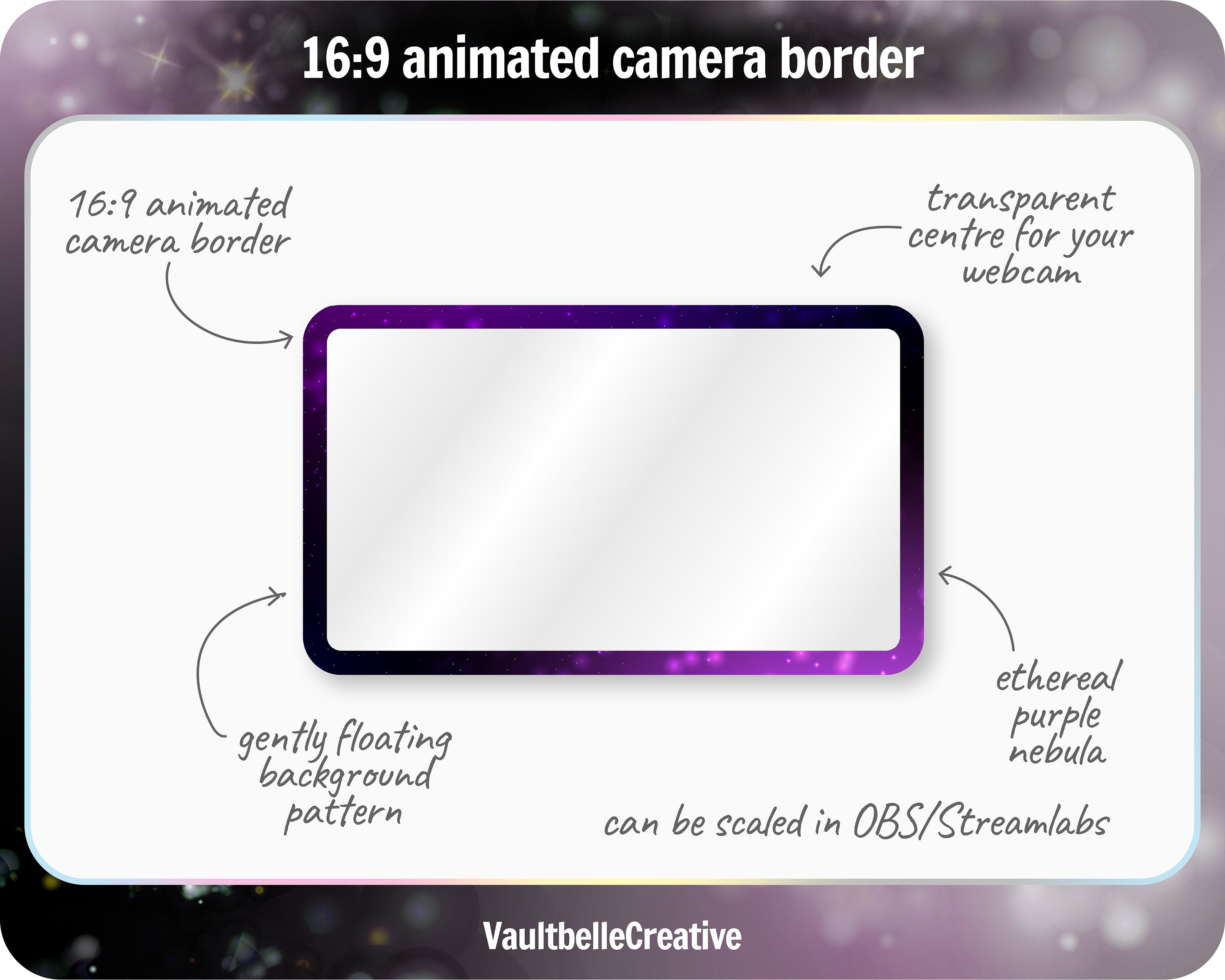 Animated Purple Spooky Halloween Twitch Camera Borders With Amethyst ...