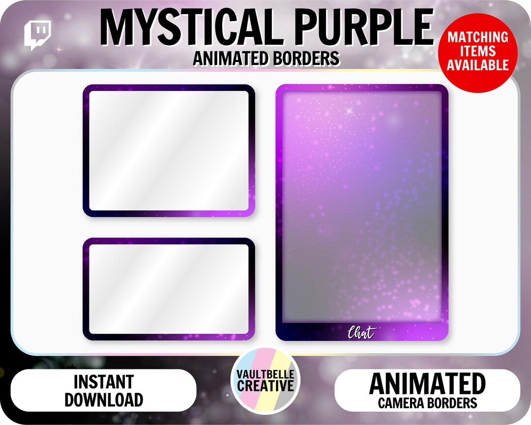 Animated Purple Spooky Halloween Twitch Camera Borders With Amethyst ...