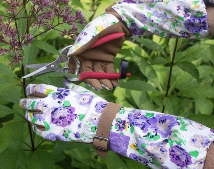Lavender Floral Arm Saver Gloves Womanswork - Etsy
