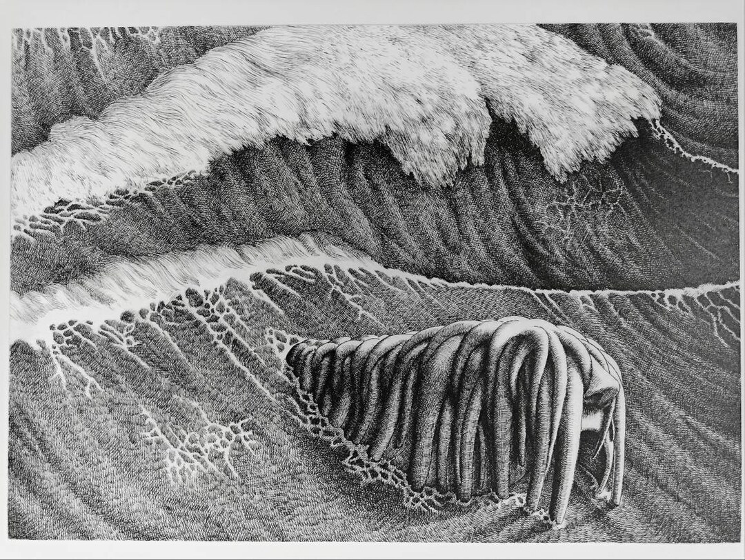 Black and White Drawing Print A4 Format - Etsy