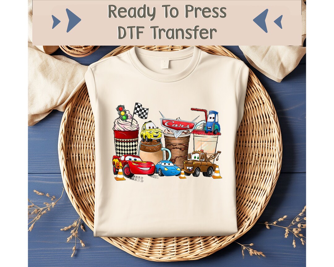 Disney Cars Friends DTF Transfer, Cars Characters Ready to Press, Cars ...