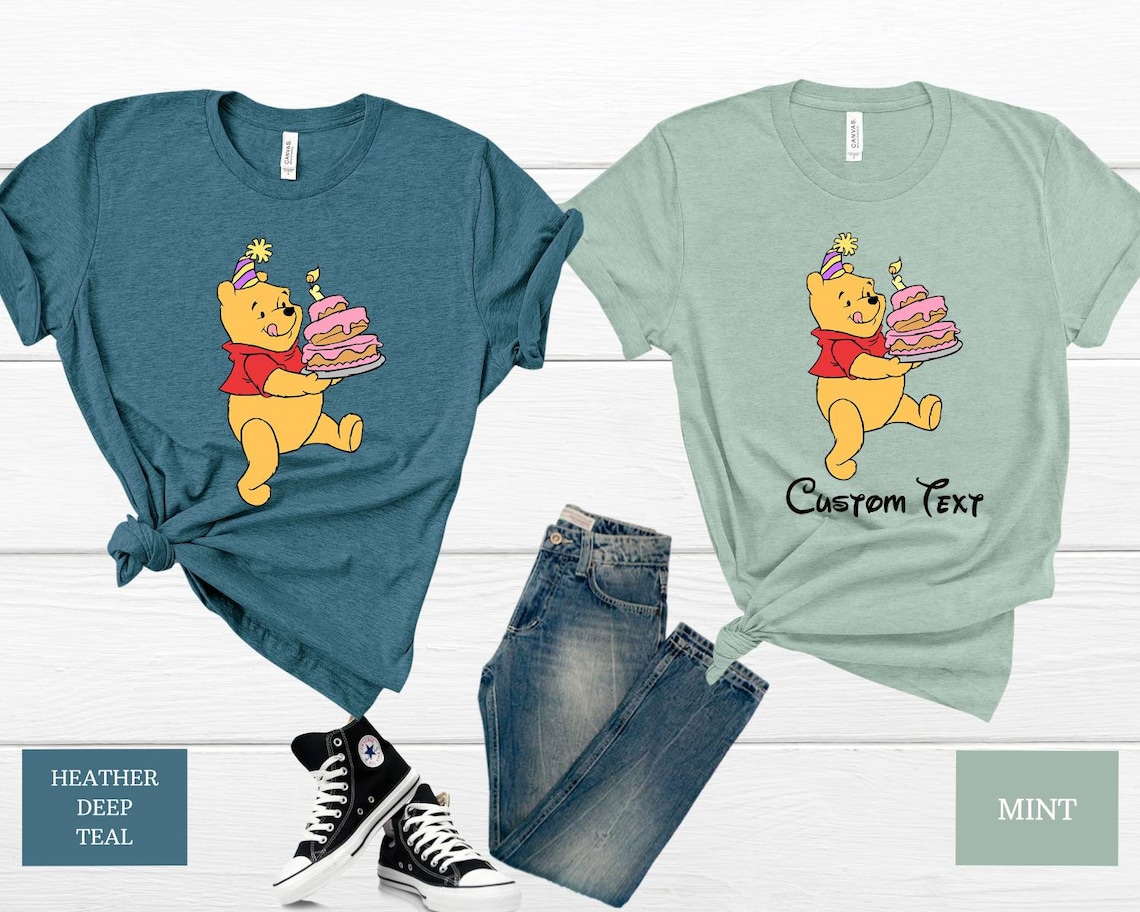 Winnie the Pooh Birthday Shirt Pooh Bear Shirt Custom - Etsy