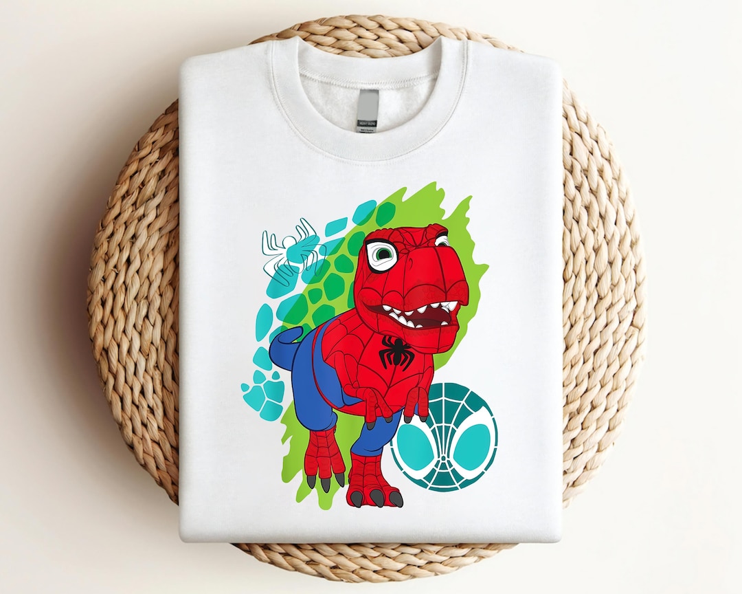 Spidey and His Amazing Friends Shirt, T-rex Dinosaur Shirt, Boys Disney ...